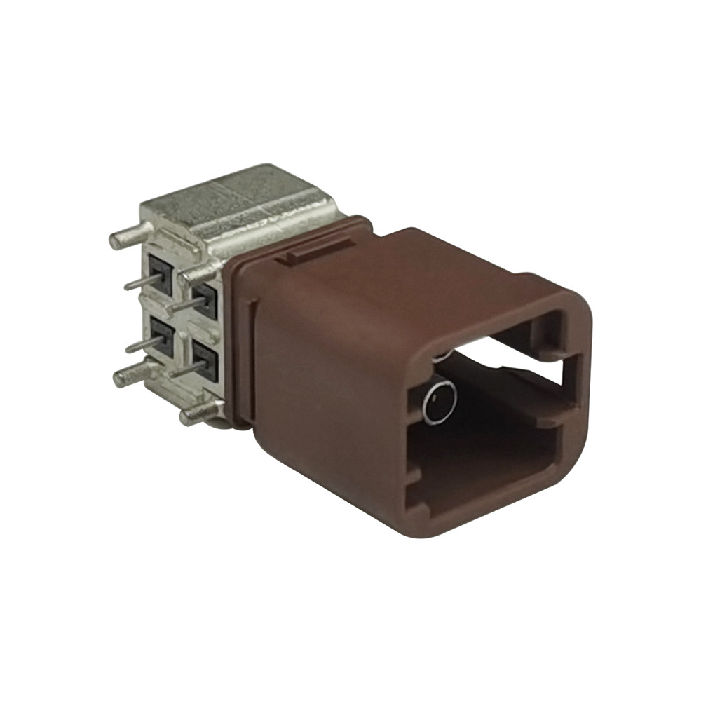 Quad Mini Fakra Connector HFM 4pin Right Angle Type Connector PCB ...